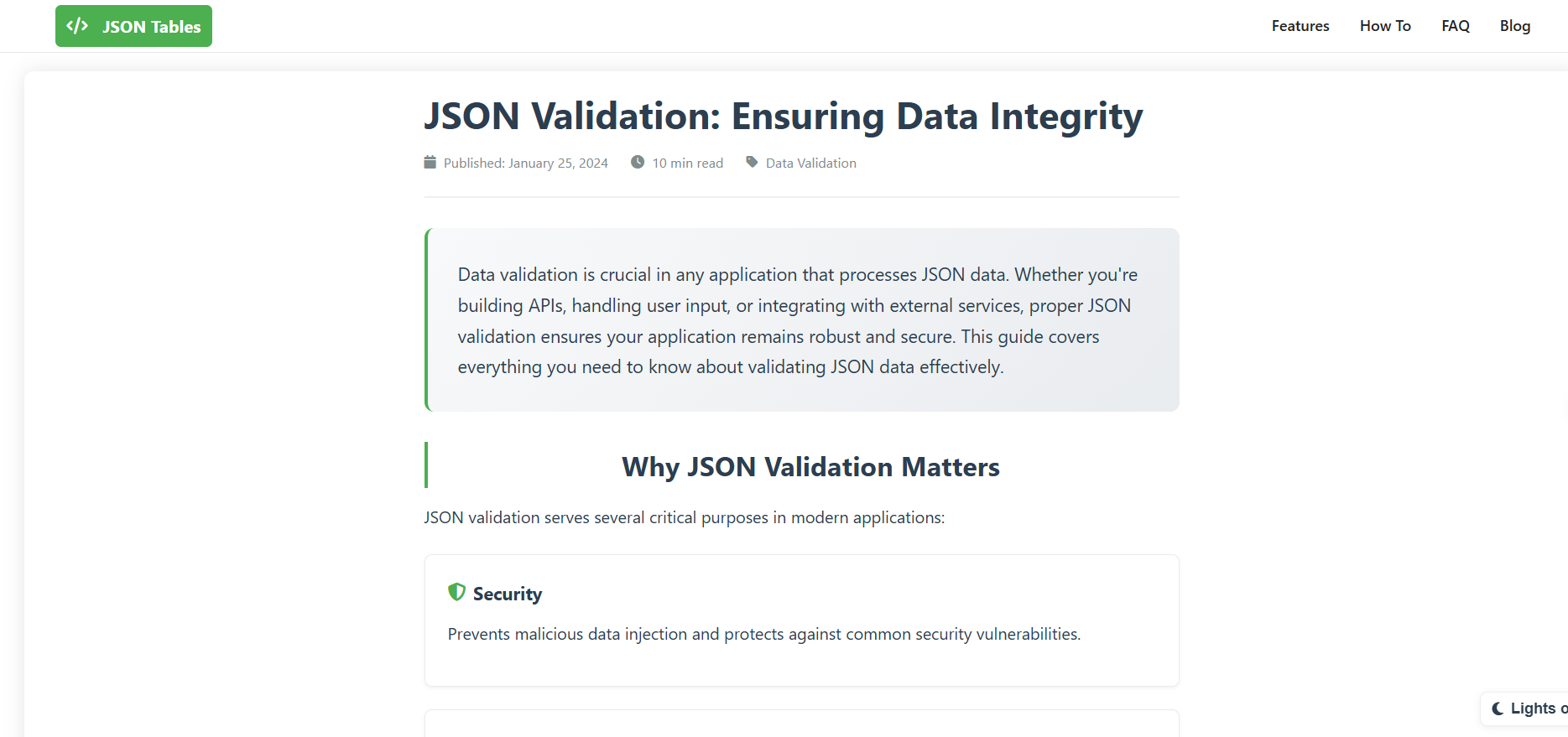 JSON Validation: Ensuring Data Integrity - JSON Converter Blog